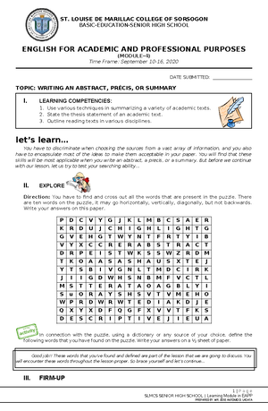 1. Academic TEXT Types AND Structures - St. Louise de Marillac College ...