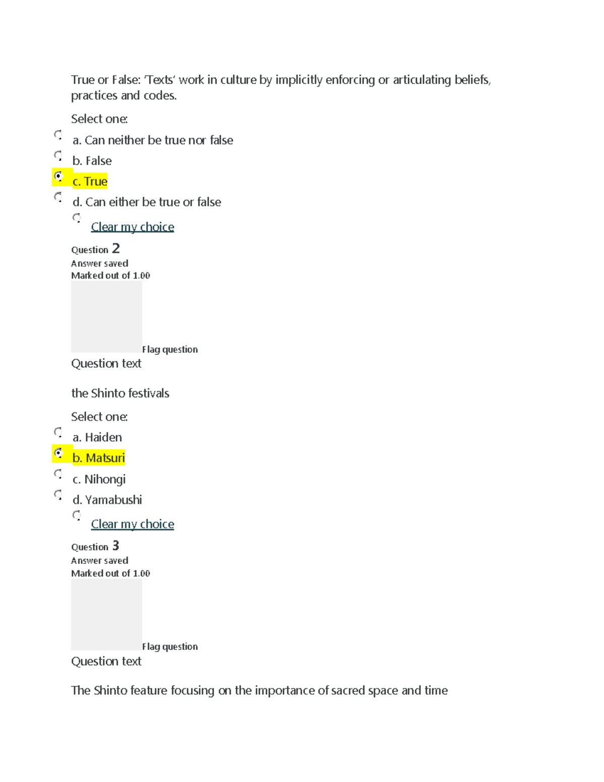 Toaz - Hi guys - True or False: ‘Texts’ work in culture by implicitly ...