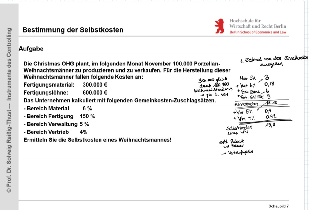 Kalkulation der Selbstkosten - Grundlagen des internen Rechnungswesens ...