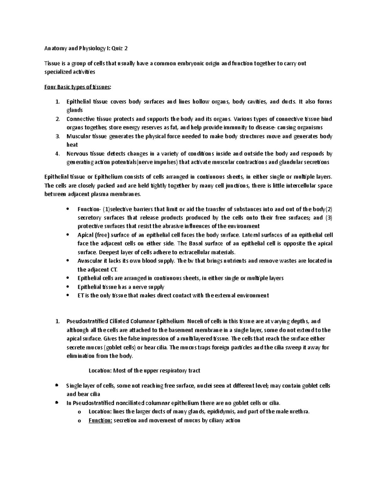 Tissues Integumentary System and Bone Tissue - Anatomy and Physiology I ...