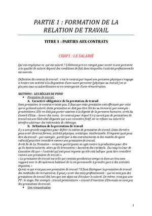 La conclusion du contrat de travail - La notion de contrat de travail ...