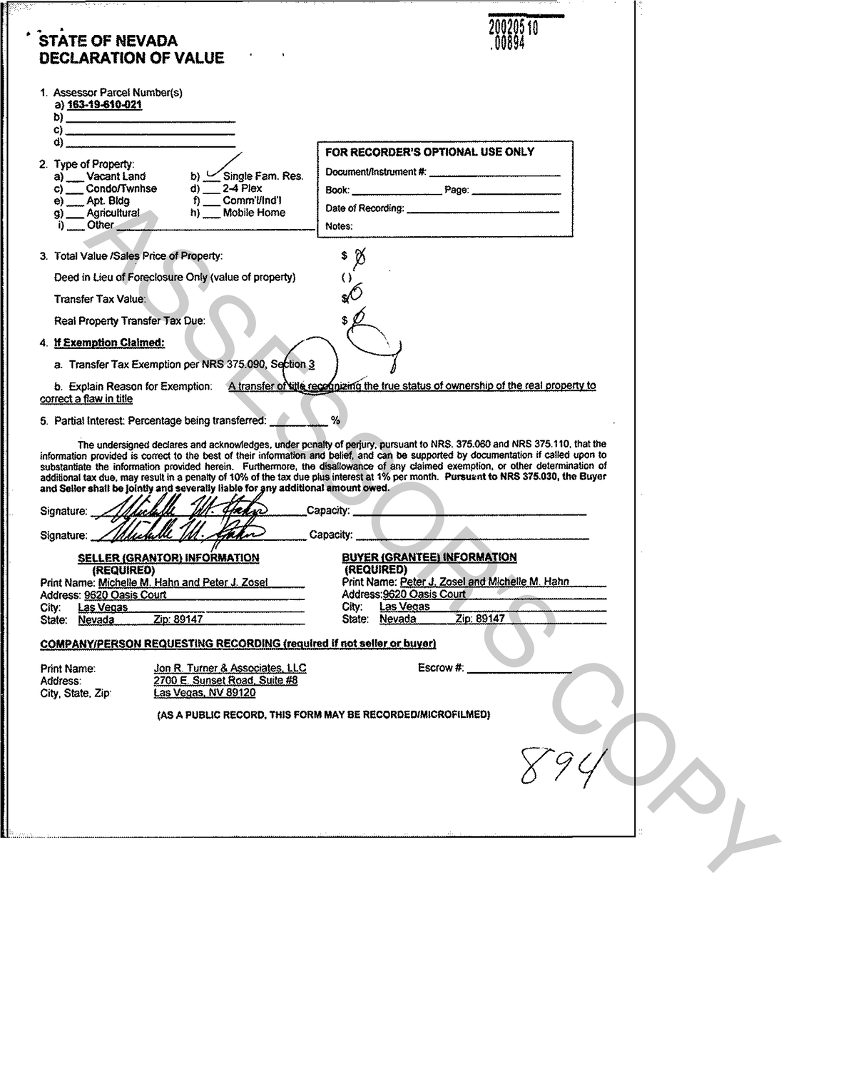 2005 Notary Stam;p - STATE OF NEVADA COURT DOCUMENT - LAW 3000 ...