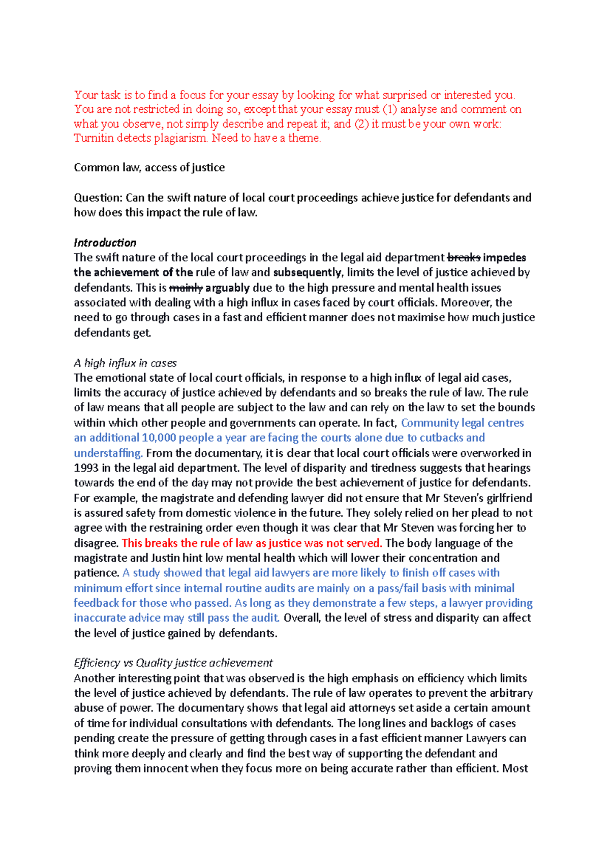 Court report planning - LAWS1052 - UNSW Sydney - Studocu