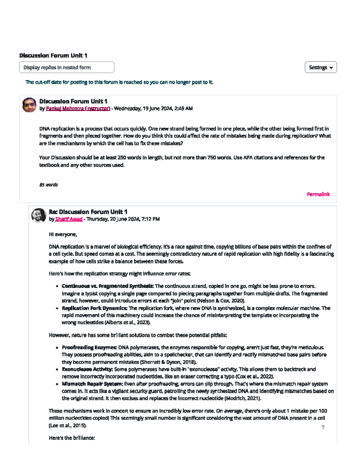 DF 1 HS 4212 - Discussion Assignment - Discussion Forum Unit 1 Display ...