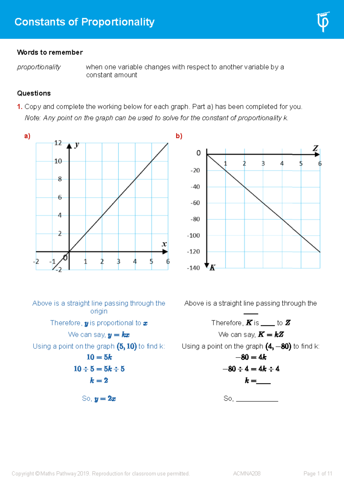 Constants of Proportionality - Words to remember proportionality when ...