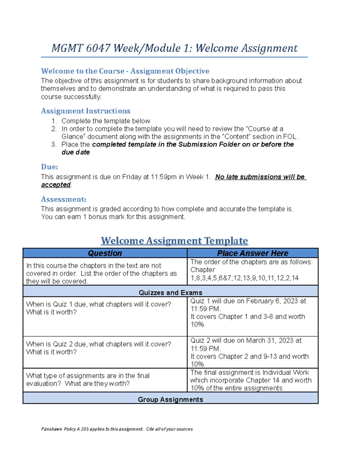 Welcome Assignment-Aastha Silwal - MGMT 6047 Week/Module 1: Welcome ...