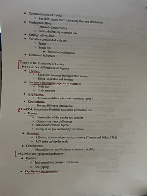 Gender Differences Chapter 1 Psy 3203 Studocu