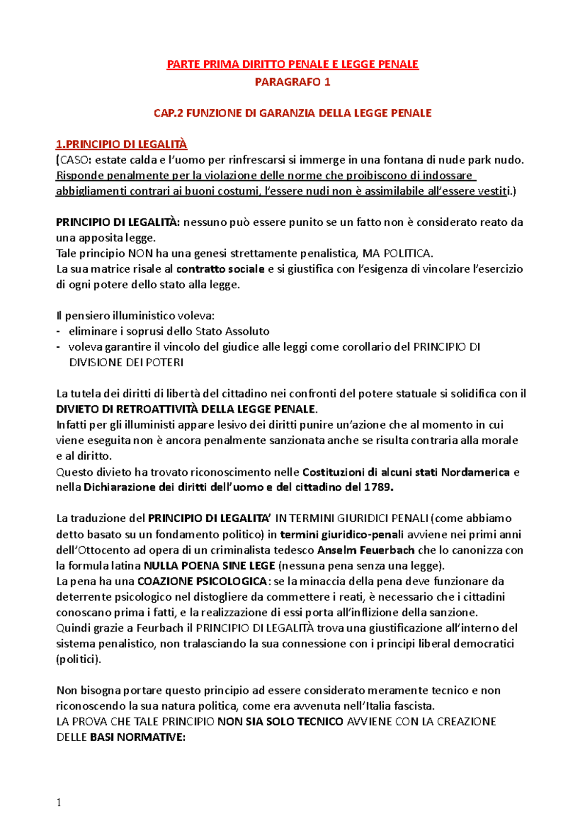 Parte da stampare penale per studiare - PARTE PRIMA DIRITTO PENALE E ...