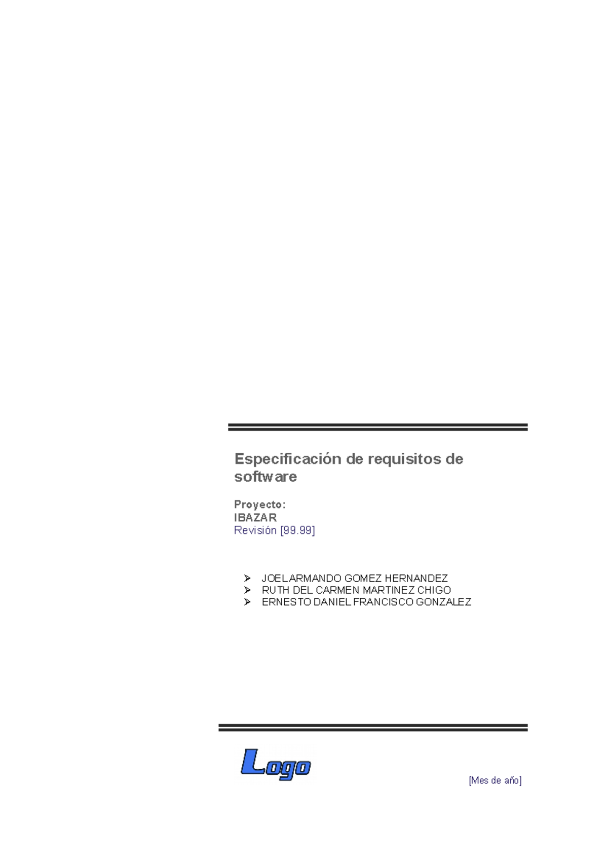 Plantilla formato ieee830 - Especificación de requisitos de software ...