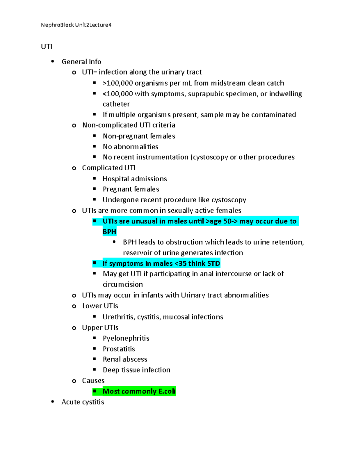 Unit2Lecture 4UTI - This lecture was given by professor Weindstein and ...