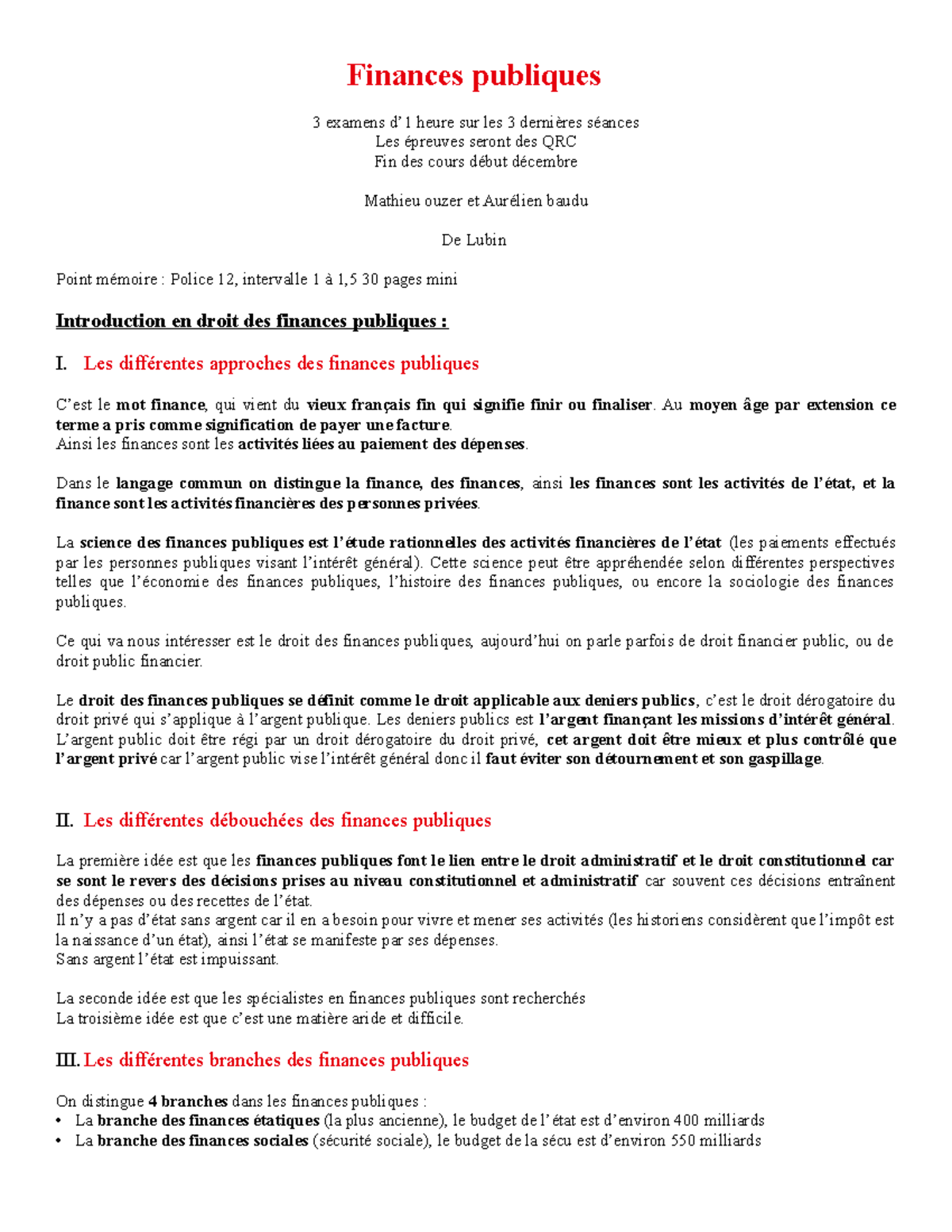 Finances Publiques Les Diff rentes Approches Des Finances Publiques C