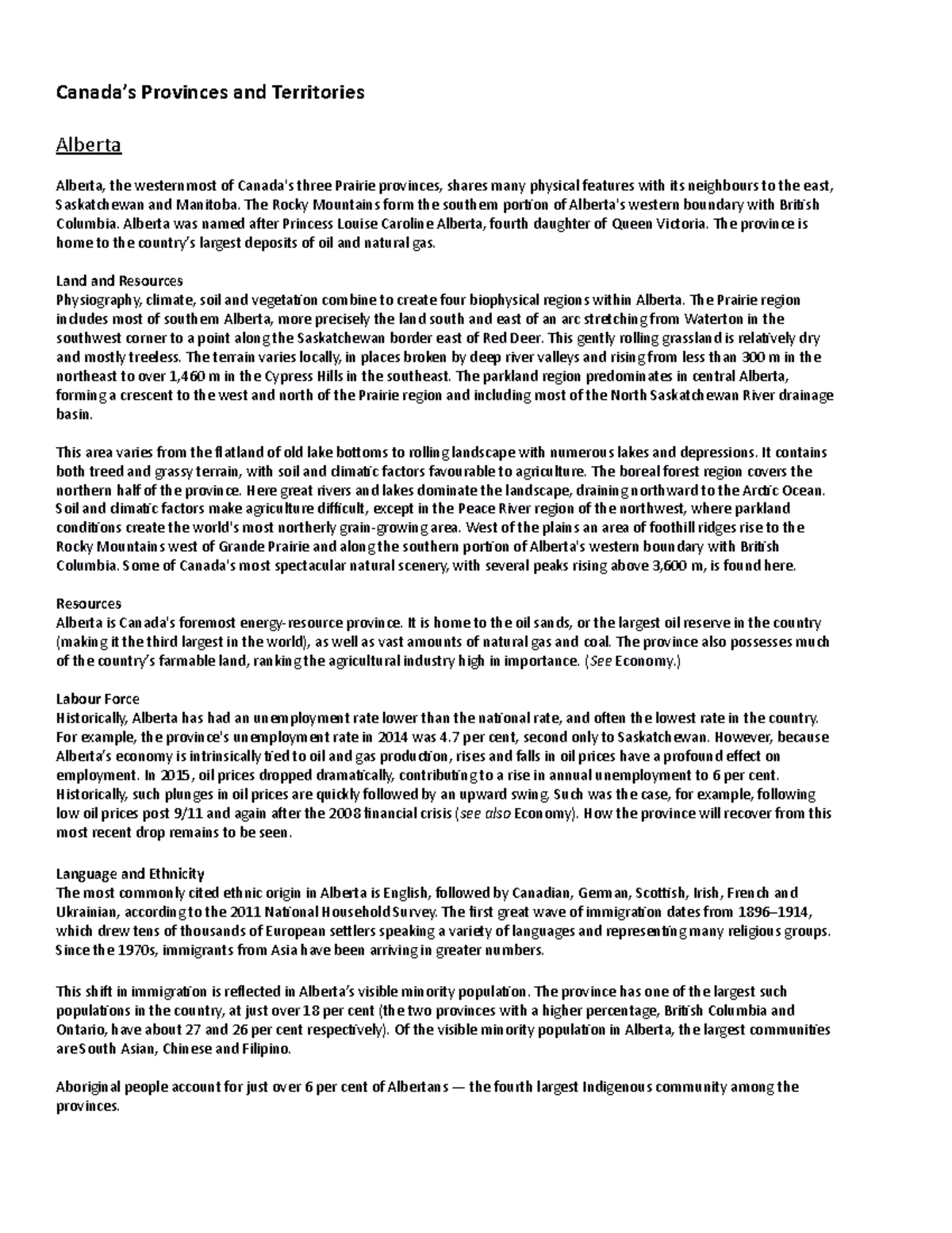 Provinces and territories of Canada - Canada’s Provinces and ...