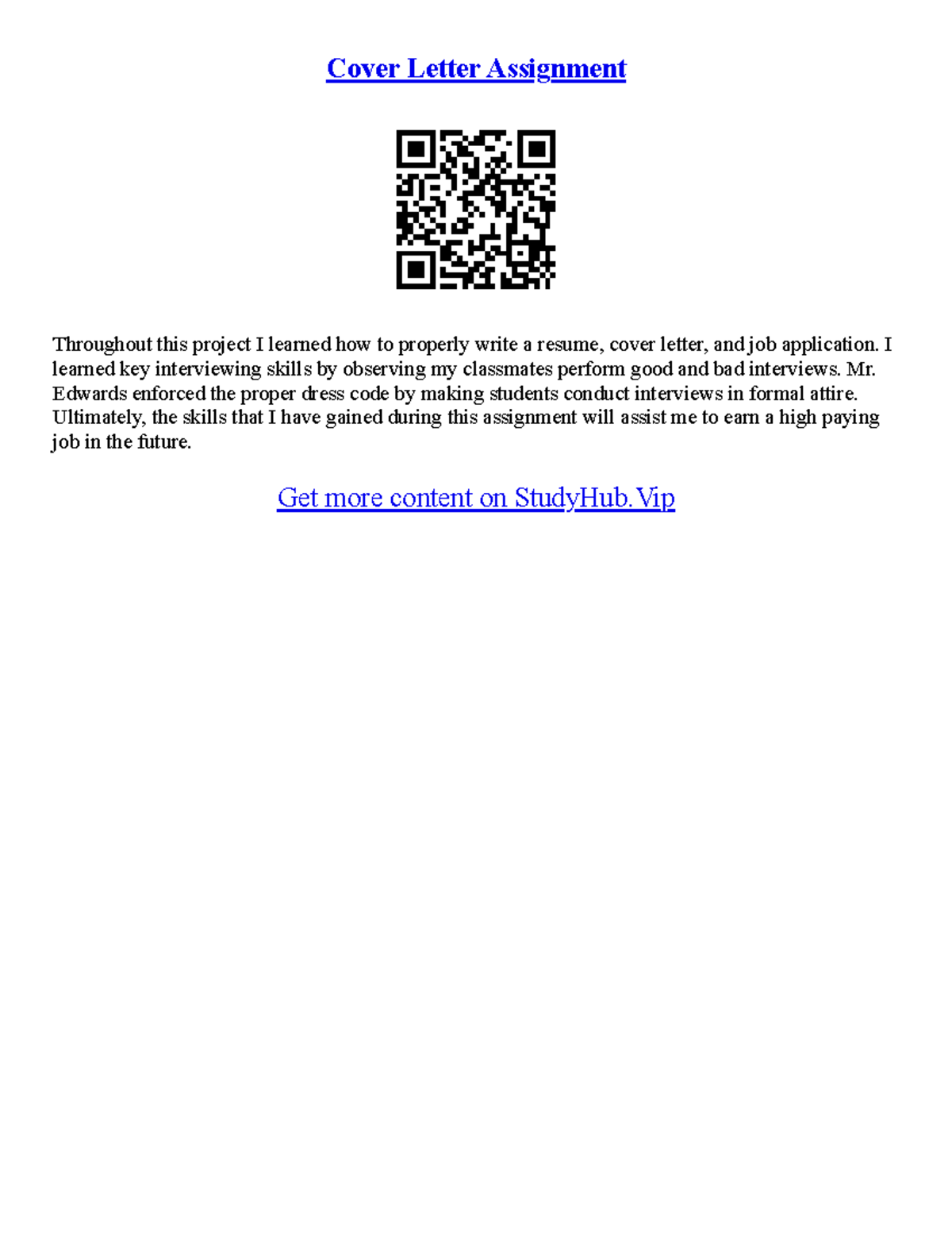 How To Write A Letter Essay - Cover Letter Assignment Throughout this ...