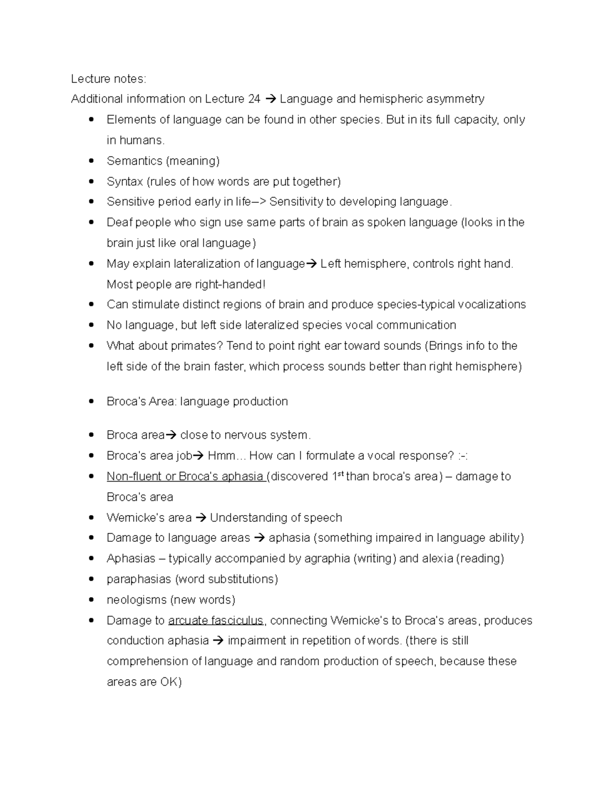 Lecture notes 24-25 - Lecture notes: Additional information on Lecture ...