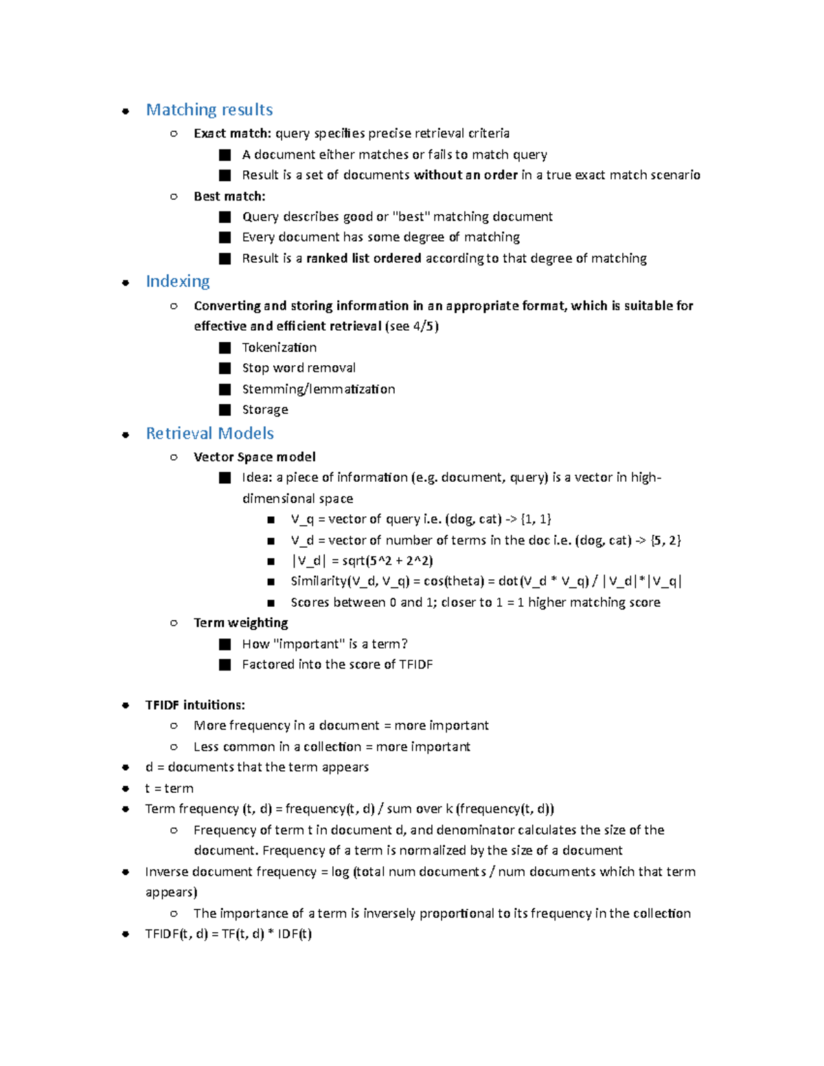 INFO498 Sp21 4 12 21 - Matching results Exact match: query specifies ...
