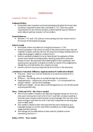 Language change theorists - Theories on language change Bailey’s ‘wave ...