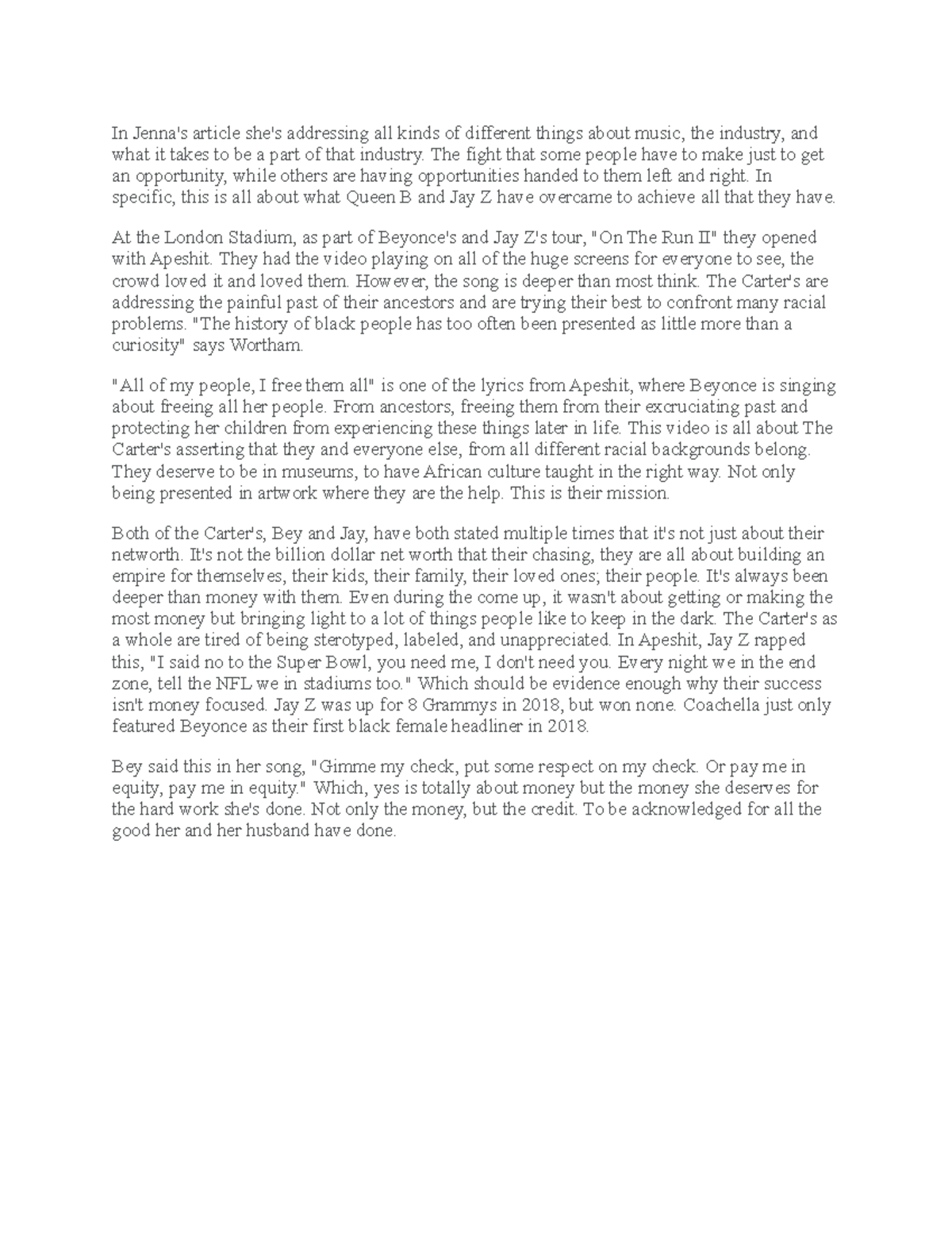 25 Songs Edited Summary Rachel Fuchs - In Jenna's article she's ...