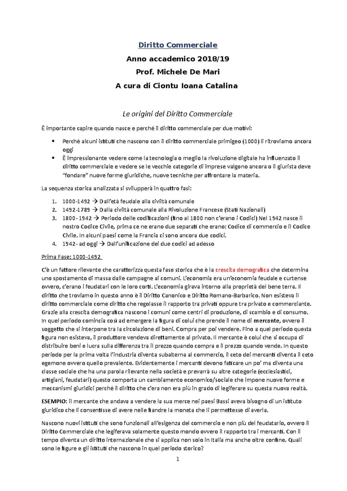 Diritto Commerciale - riassunti - Diritto Commerciale Anno accademico ...