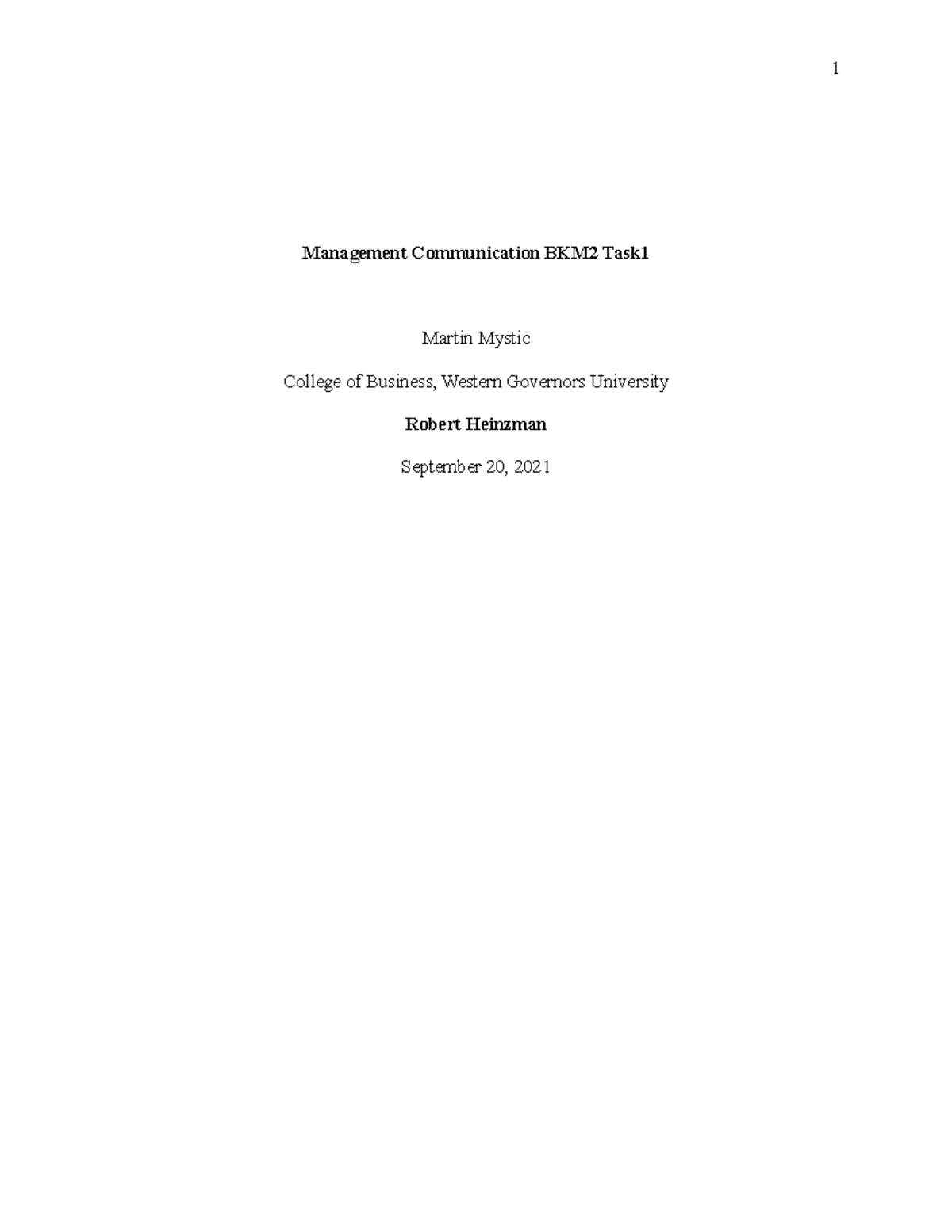 Task 1 C204 - A successful paper - Management Communication BKM2 Task ...