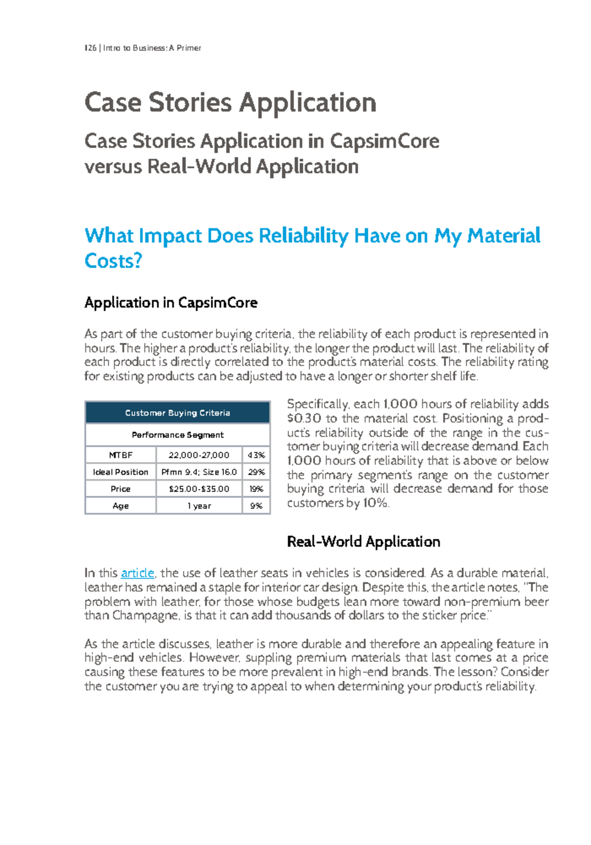 Capsim Core Intro to Business A Primer Edition 2 - 126 | Intro to ...