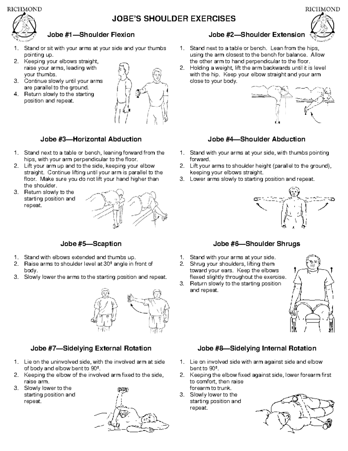 Jobes exercises - Nvchfdfhbvffffcg - JOBE’S SHOULDER EXERCISES Jobe #4 ...