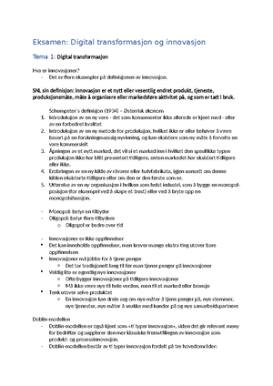 Arbeidskrav 2 digital transformasjon - OPPGAVE 1 En forretningsmodell er en strategiplan for en ...