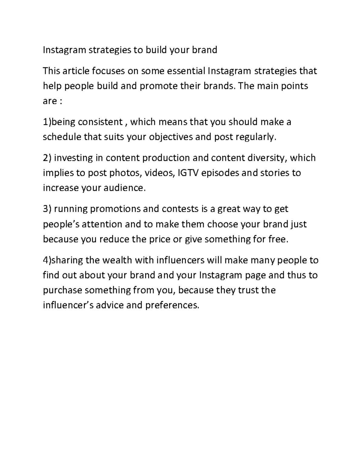 Resume Instagram - Instagram strategies to build your brand This ...