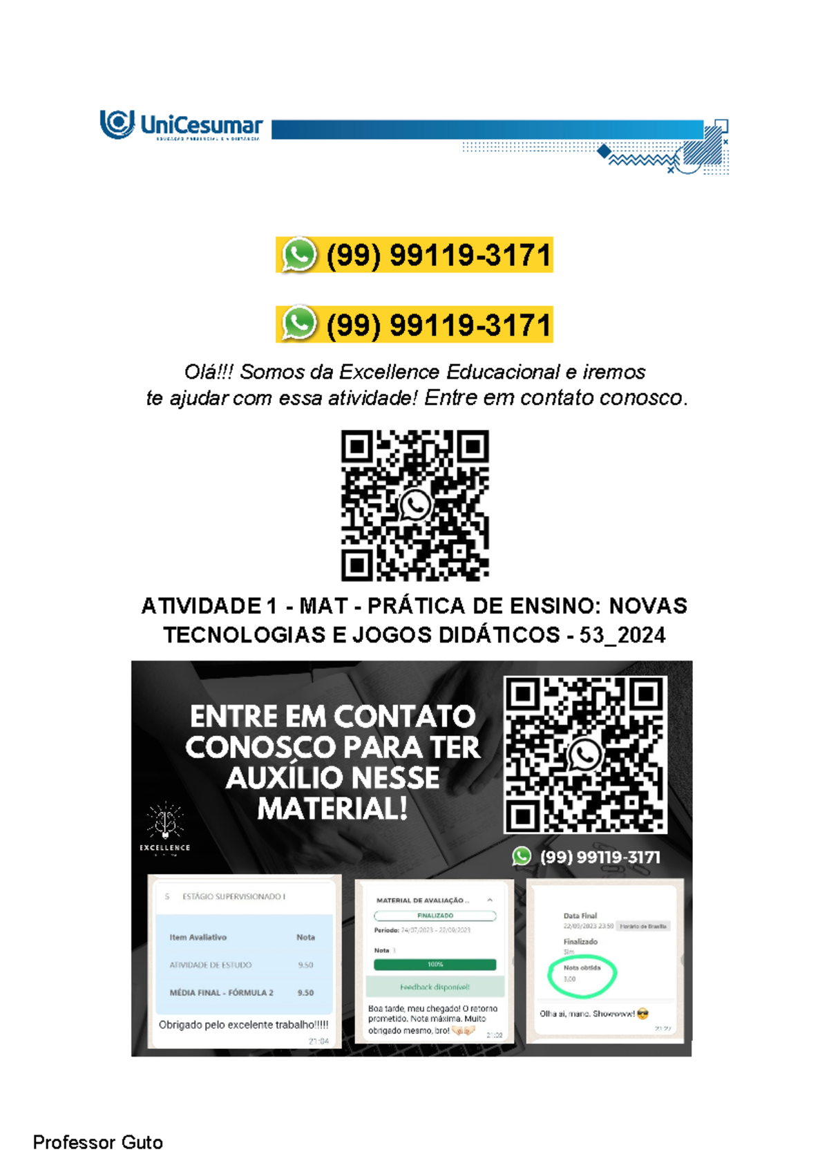 A aprendizagem é um processo individual e complexo, que reflete ...