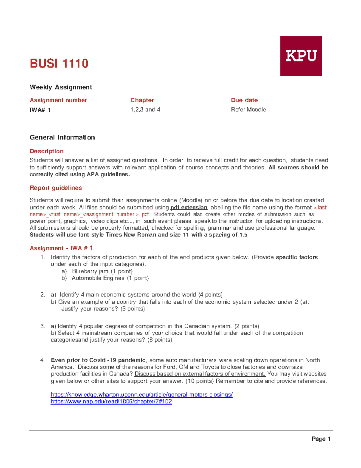 Individual Work Assignment IWA # 1- (chapter 1,2 ,3,4) 1 2022 - Page 1 ...