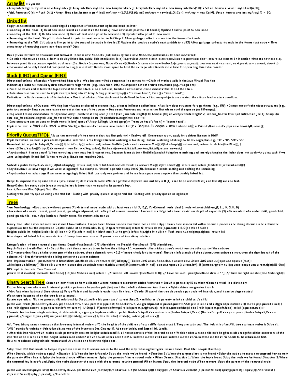 Cs253 - n/a - Array list • Dynamic •ArrayList myList = new ArrayList ...