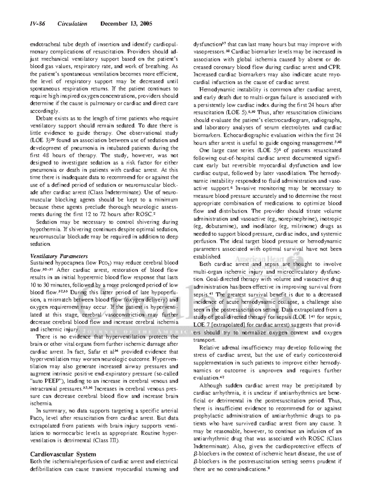 American Heart Association Guidelines for Cardiopulmonary Resuscitation ...