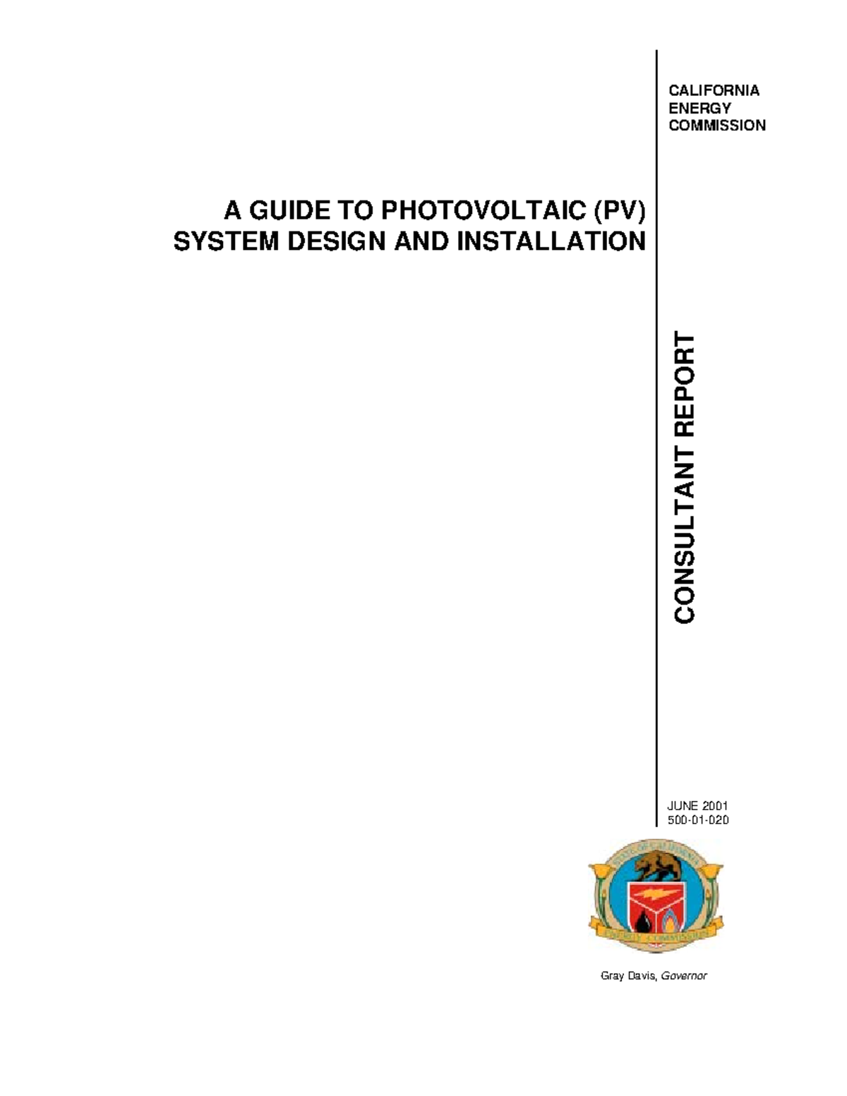 A Guide to Photovoltaic PV System Design - CALIFORNIA ENERGY COMMISSION ...