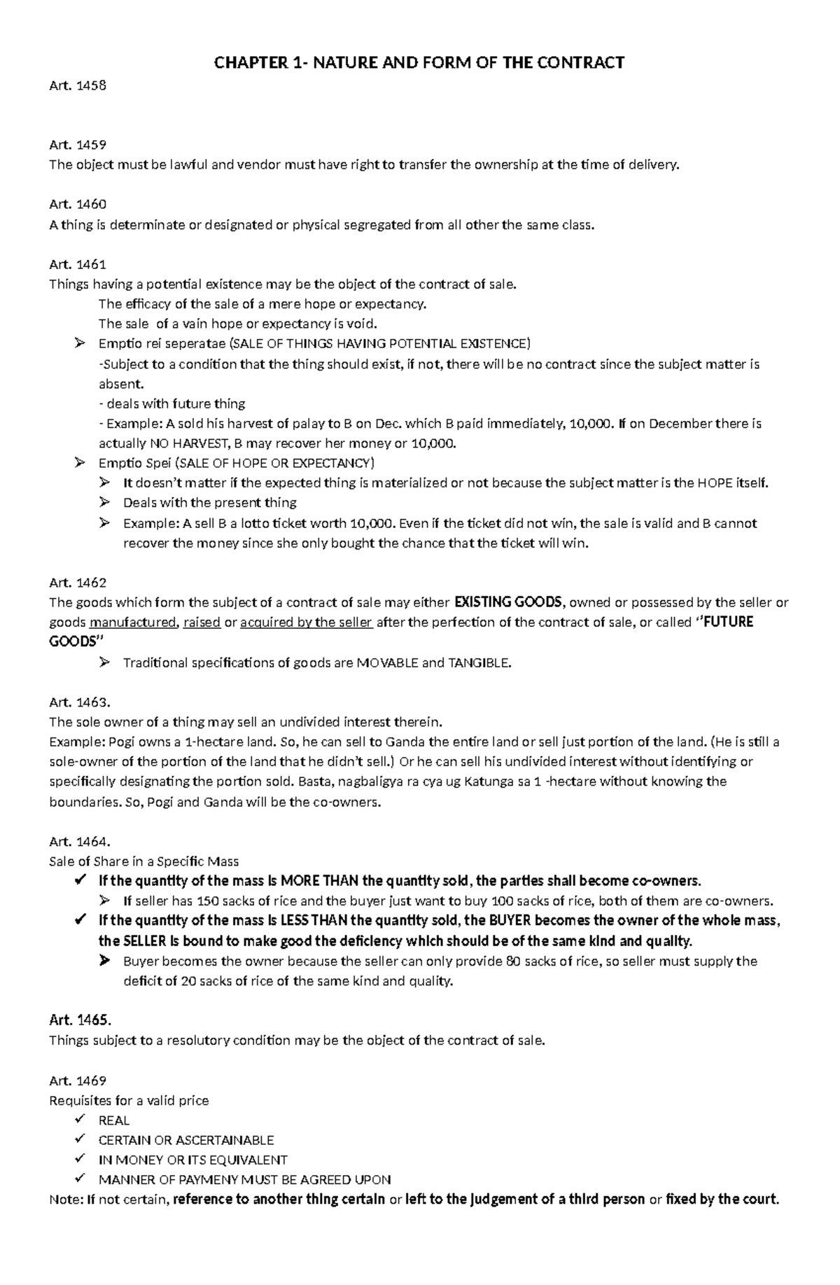Chapter 1 Nature & FORM OF Contract - CHAPTER 1- NATURE AND FORM OF THE ...