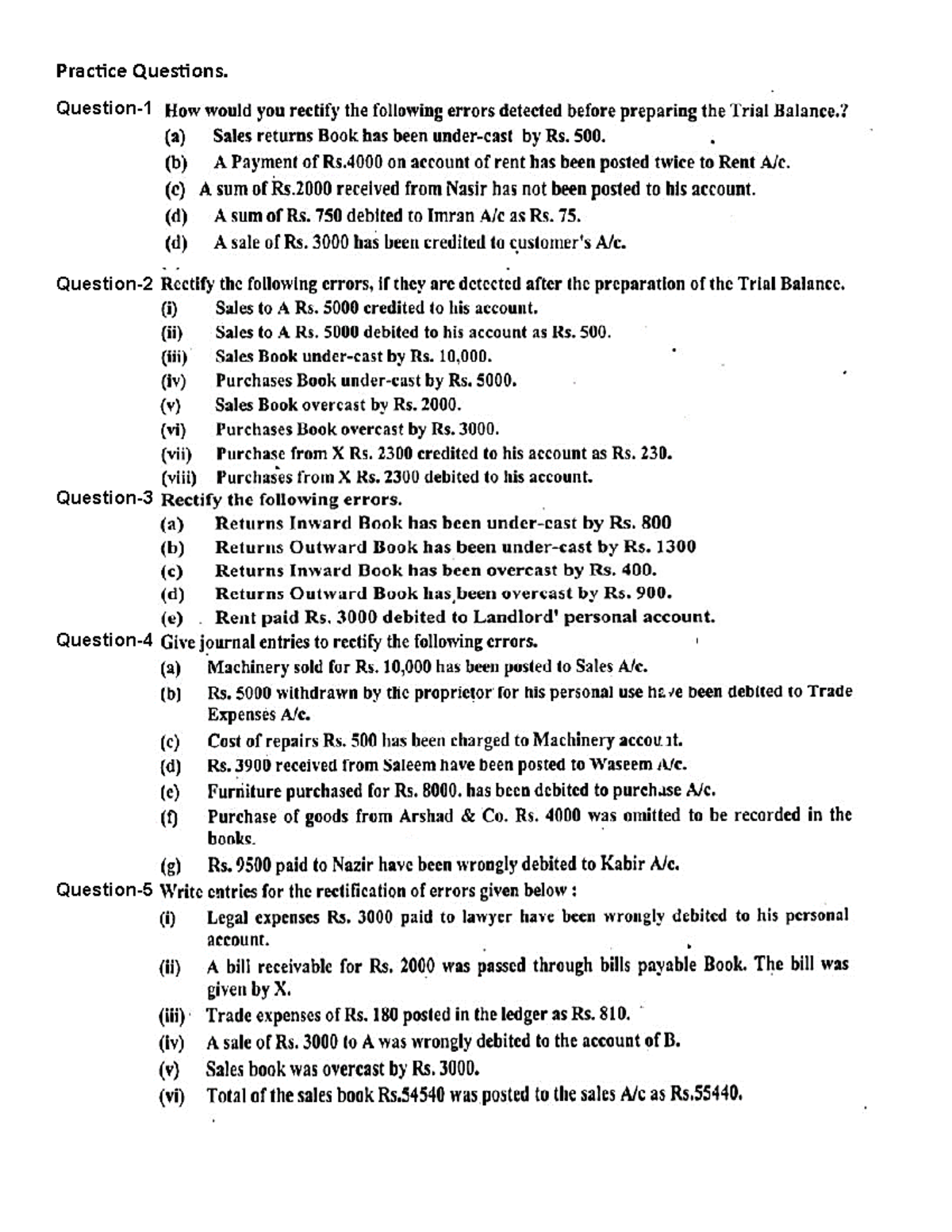 Practice Questions Rectification - Marketing Management - Practice ...