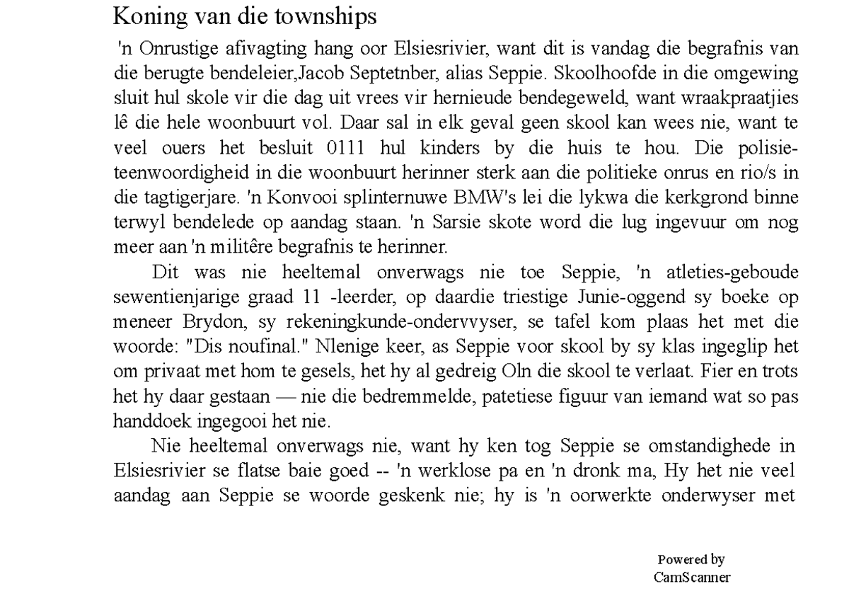 Koning van die township kortverhale - Koning van die townships 'n ...