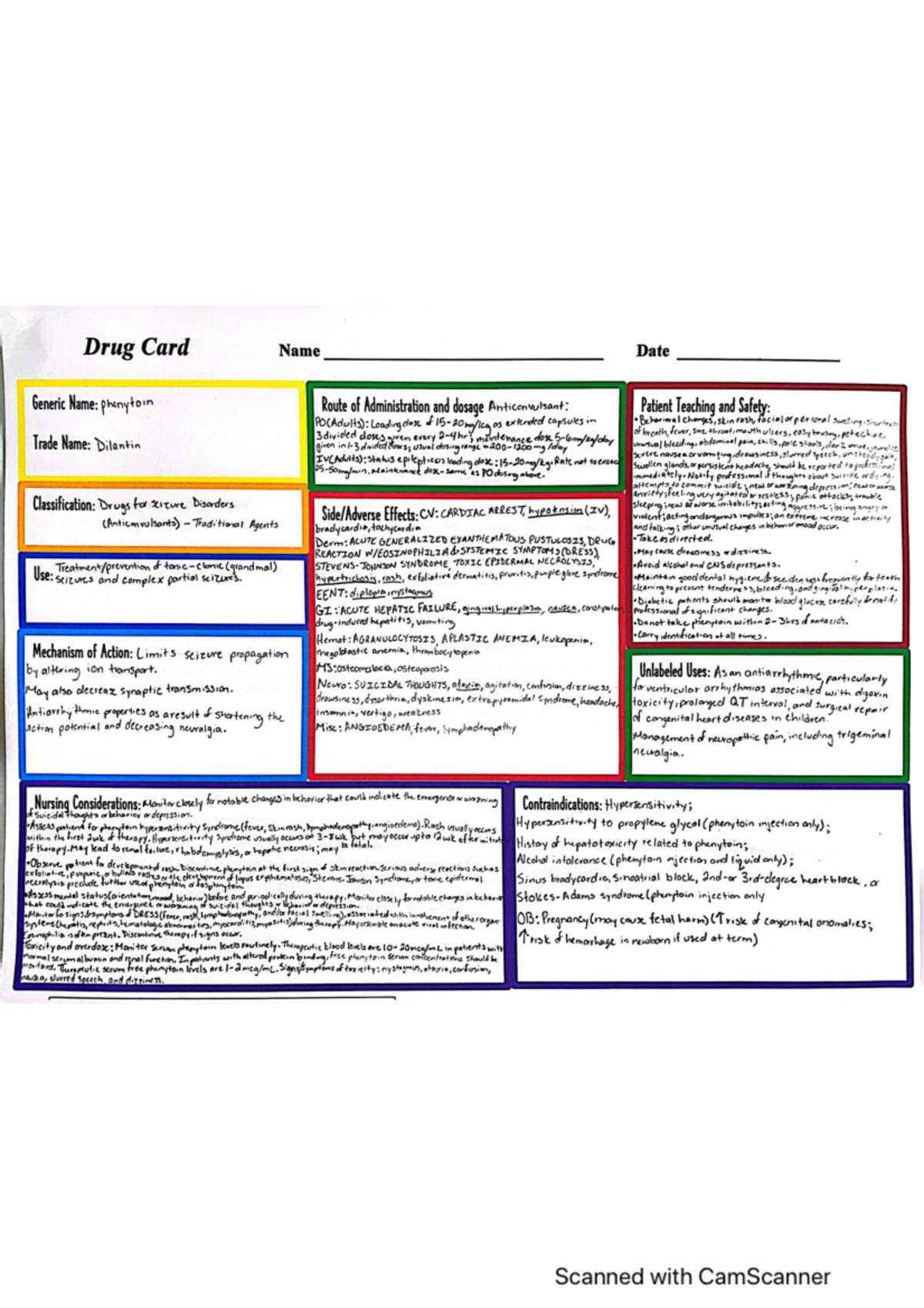 Drug card wk. 14 - Drug cards for week 14 - NSG 124 - Studocu