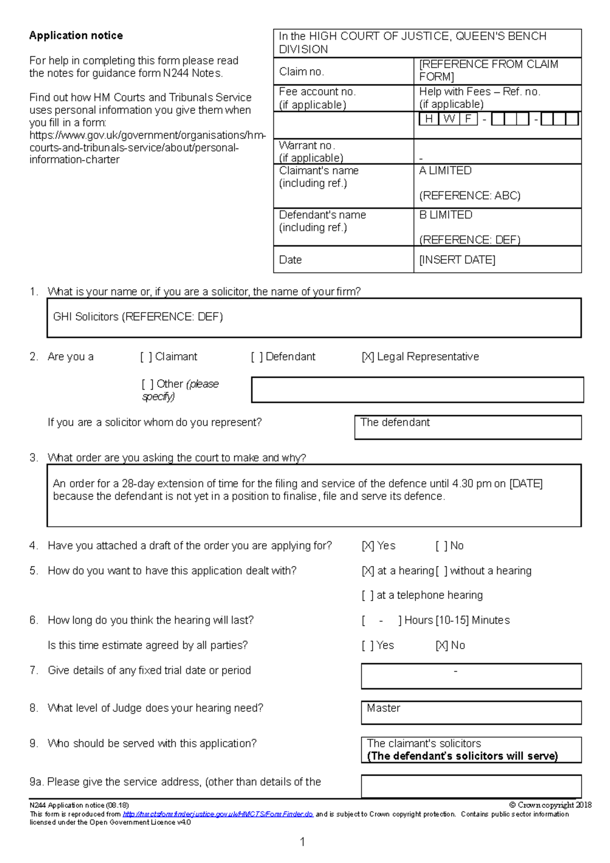 7. N244 Example - WS9 - Application notice For help in completing this ...