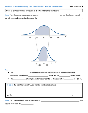 Worksheet 2 - Chapter 5 – Random Variables Worksheet 2 Goal: To define ...