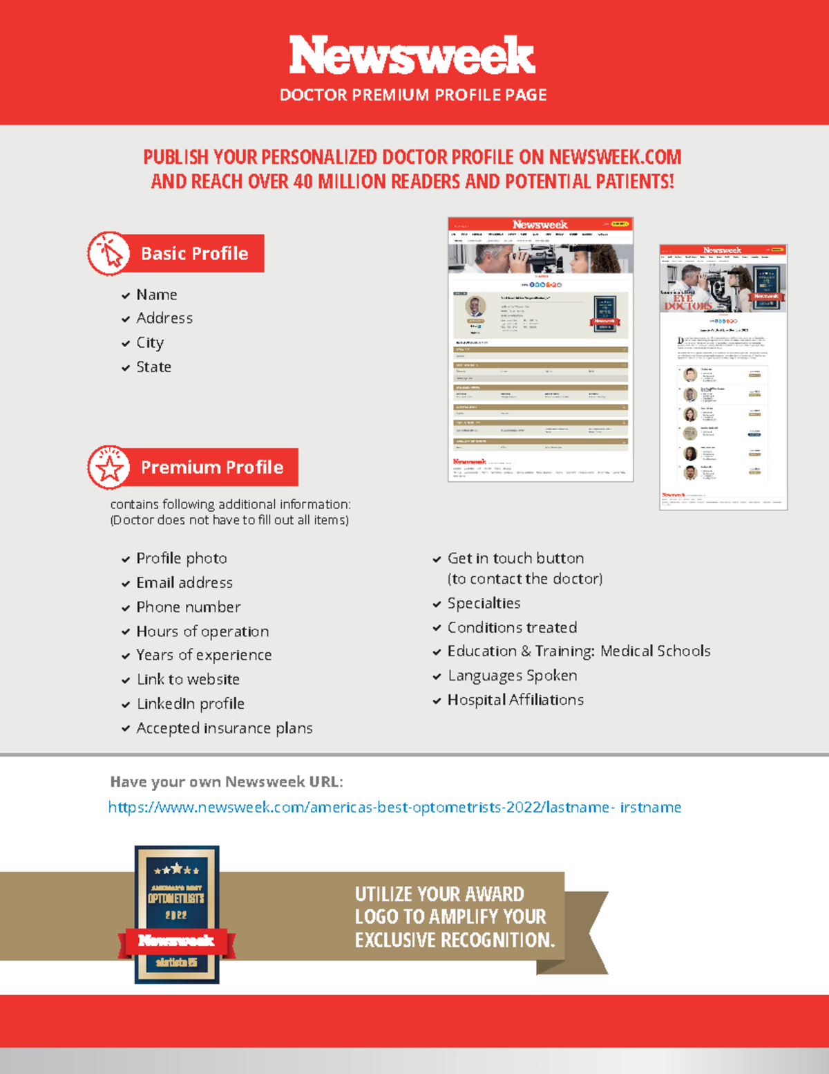 Doctors Profile Page Optometrists - PUBLISH YOUR PERSONALIZED DOCTOR ...