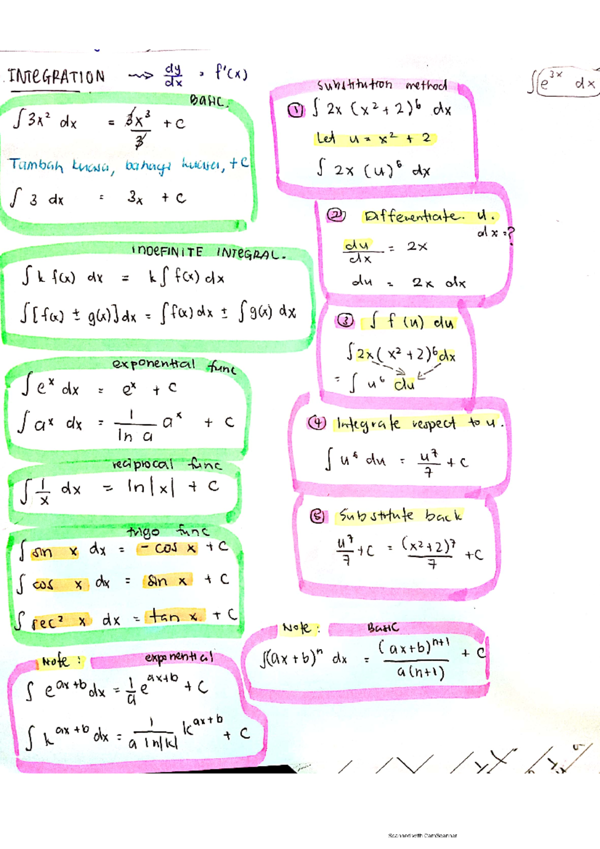 Integration,differentiation for math Just some formulas - Foundation ...
