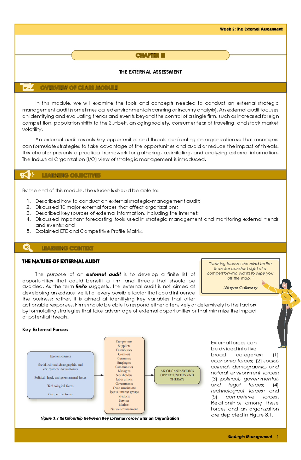 Strategic-Management - THE EXTERNAL ASSESSMENT In this module, we will ...