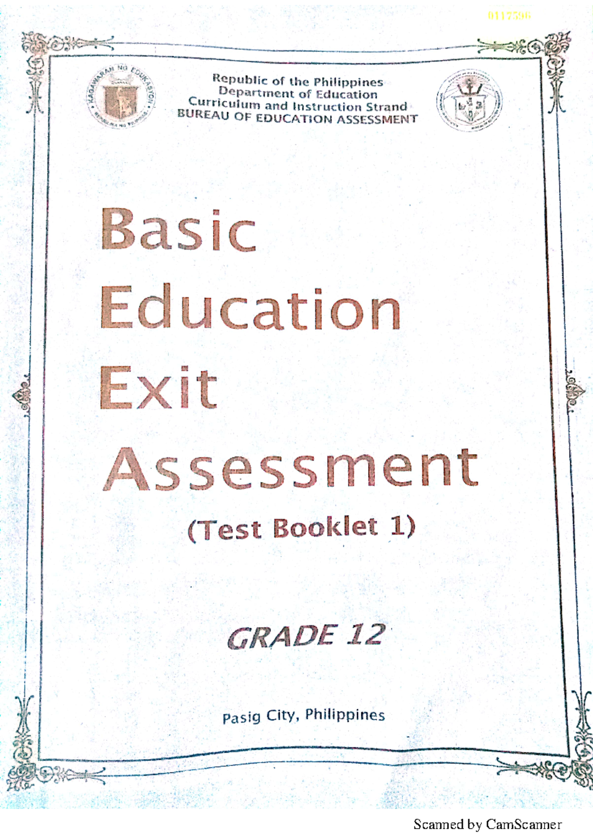 Exit Assessment - STUDY MATERIAL - General Education - Studocu