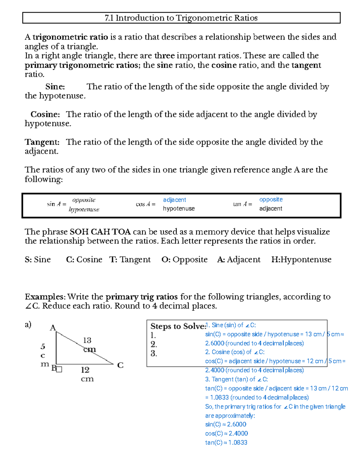 Kami Export - Ara Torossian - 7.1 Introduction to Trigonometric Ratios ...