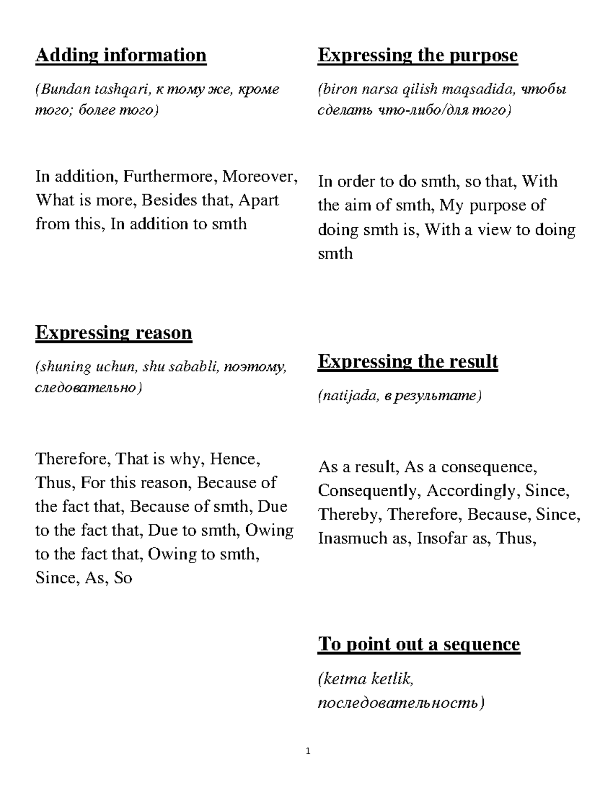 @ Ielts WITH Mrniner Linking Words - Adding information (Bundan ...