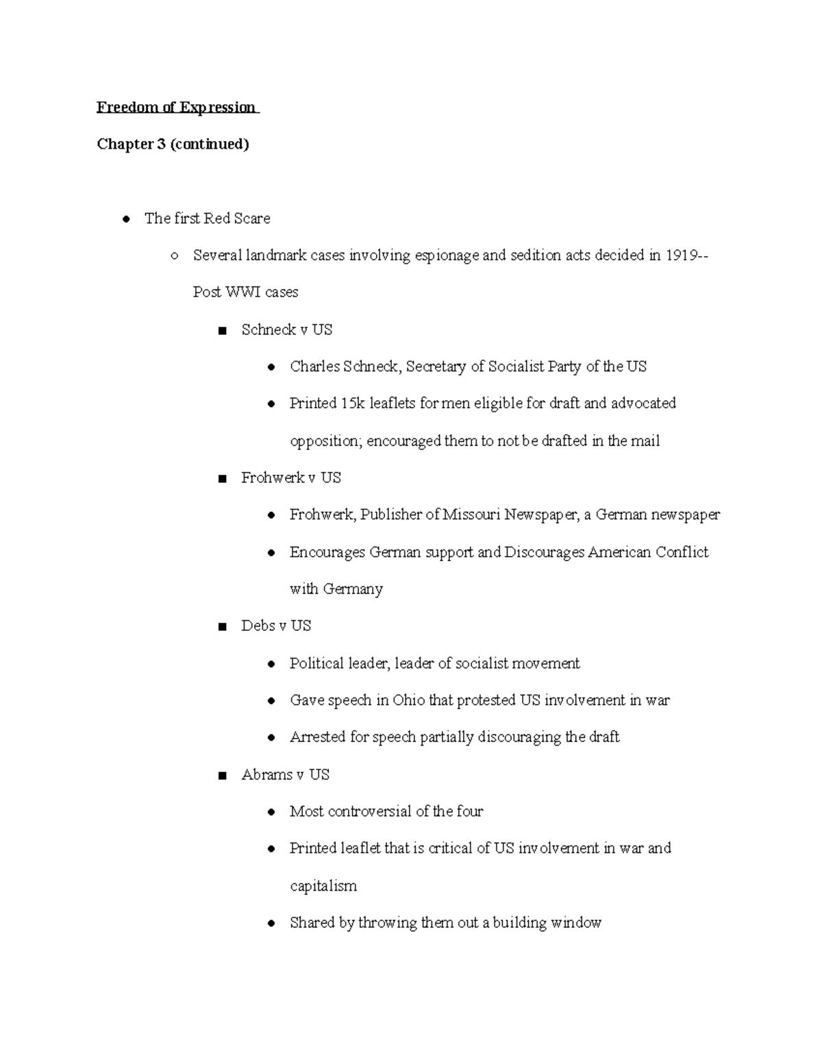 Chapter 3 The red scare - Freedom of Expression Chapter 3 (continued ...