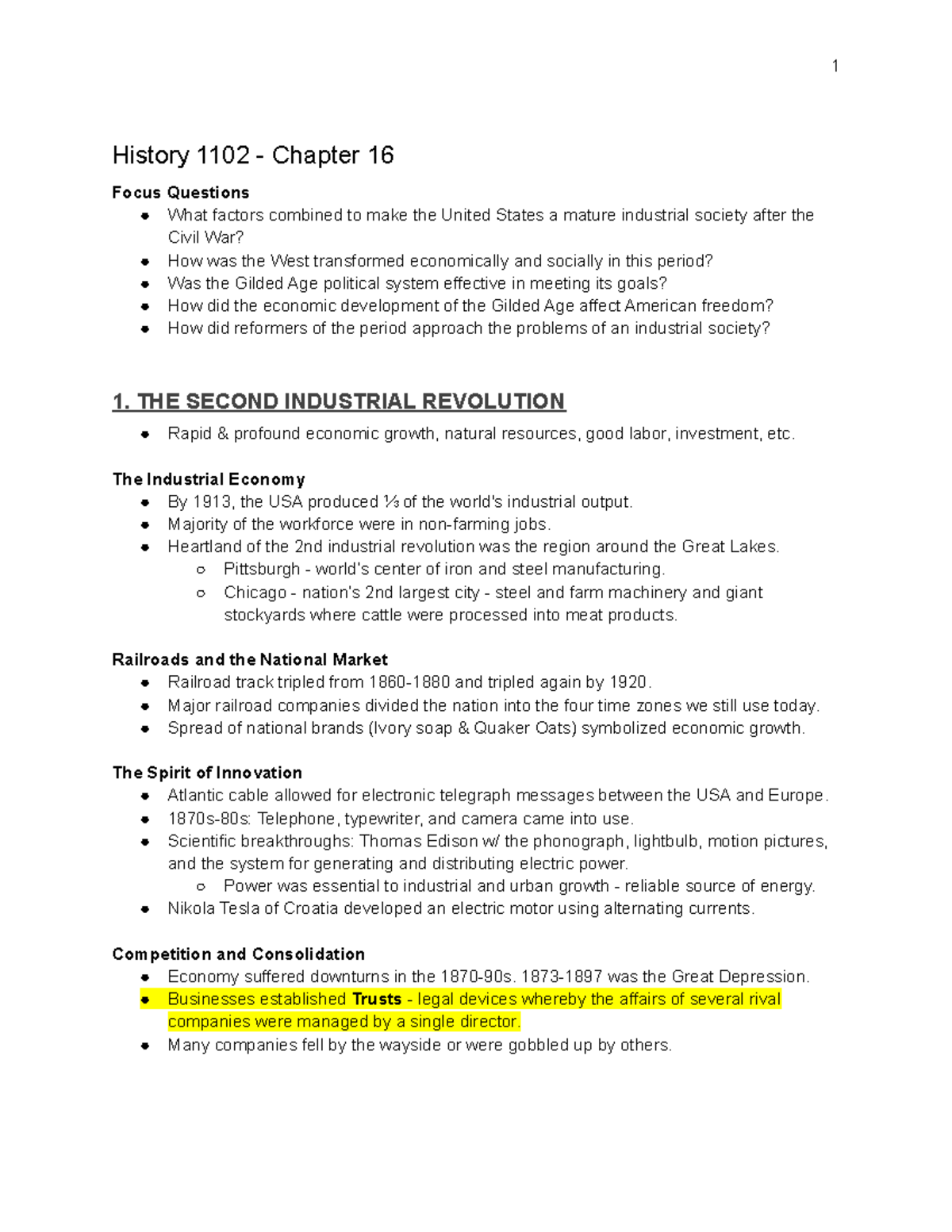 Chapter 16 - Reading - History 1102 - Chapter 16 Focus Questions What ...