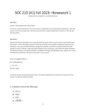 Homework 2 Fall 2023 - practice question - SOC 210 - Problem Set 2 ...