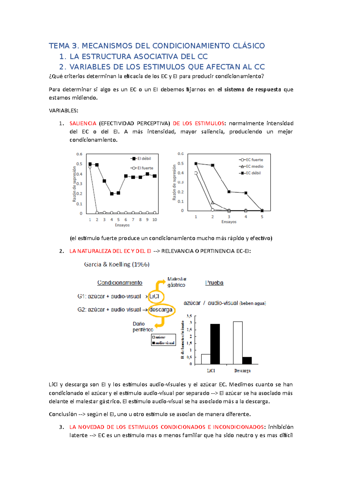 TEMA 3. Mecanismos DEL Condicionamiento Clasico - TEMA 3. MECANISMOS ...