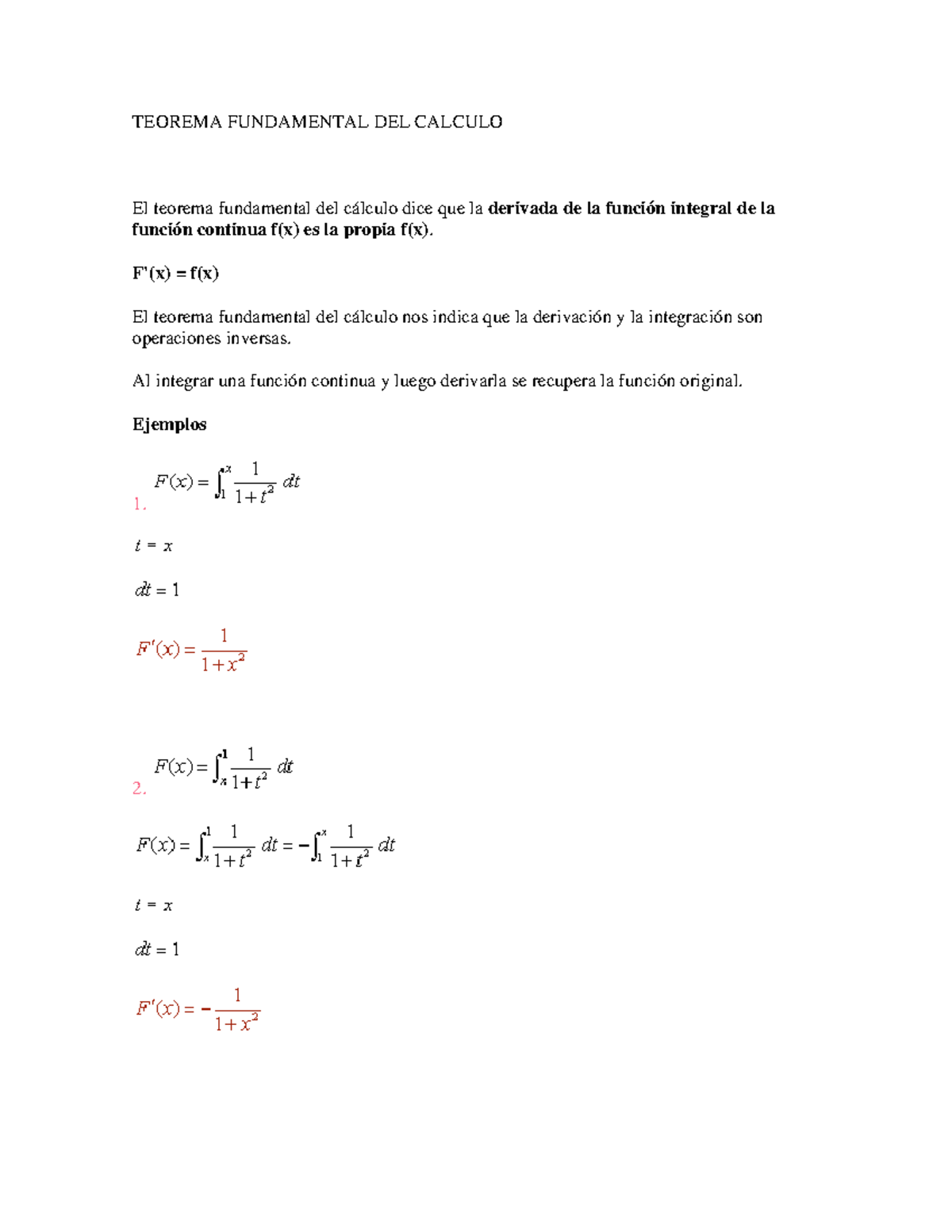 Teorema Fundamental DEL Calculo-convertido - Warning: TT: undefined function: 32 TEOREMA ...