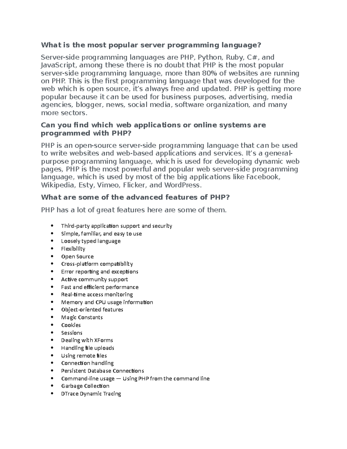 Discussion Forum Unit 3 What Is The Most Popular Server Programming Language What Is The Most 6130